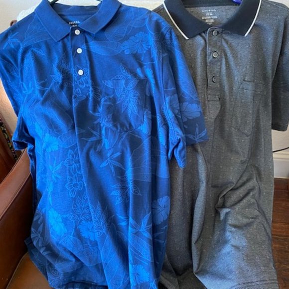 George | Shirts | Bundle 2 New George Ss Polo Shirts Chest Pocket Blue ...